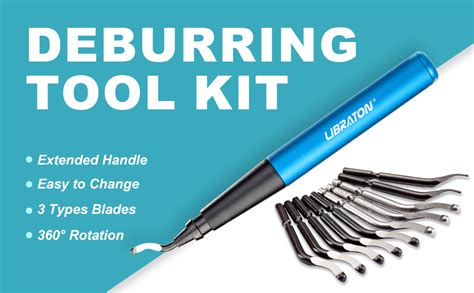 Libraton Deburring Tool With 11 High Speed Steel Blades 360 Degree