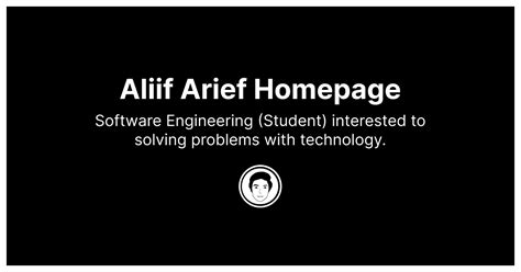 Aliif Arief Homepage