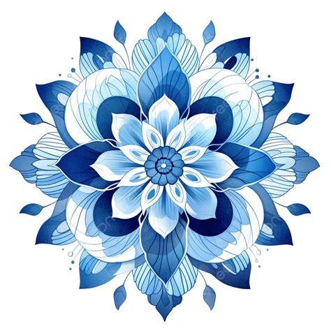 The Blue Flower Mandala Mandala Blue Mandala Flower Mandala Png