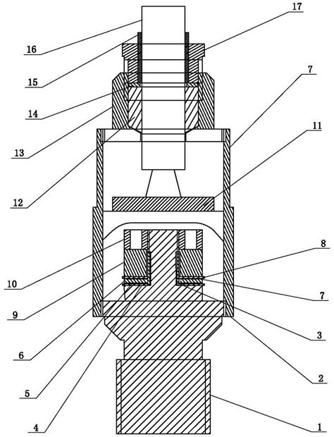 一种压缩式压电振动冲击传感器敏感元件固定结构的制作方法2