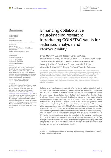 Pdf Enhancing Collaborative Neuroimaging Research Introducing Coinstac Vaults For Federated