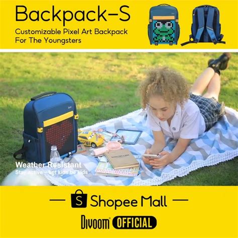 Divoom Pixoo Backpack S Customisable Pixel Art Multi Compartments Design Features Fashion Icons