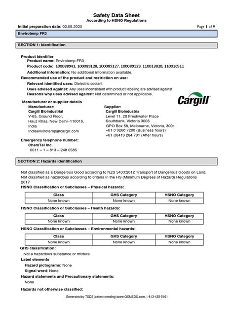 Fr3 Sds Download Free Pdf Dangerous Goods Personal Protective