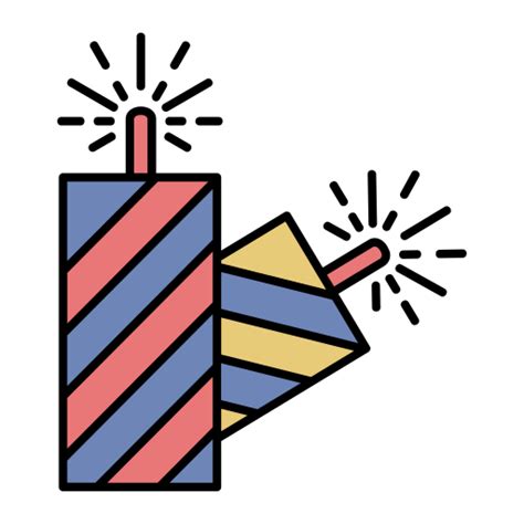 Firecracker Generic Thin Outline Color Icon Firecracker Generic Thin Outline Color Icon