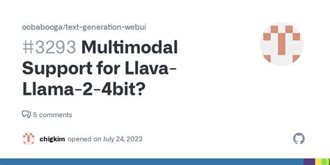 Multimodal Support For Llava Llama 2 4bit · Issue 3293 · Oobabooga