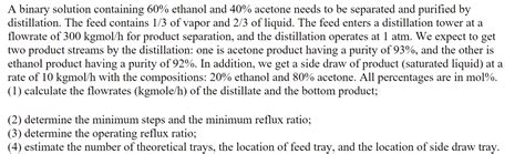 Solved A Binary Solution Containing Ethanol And Chegg