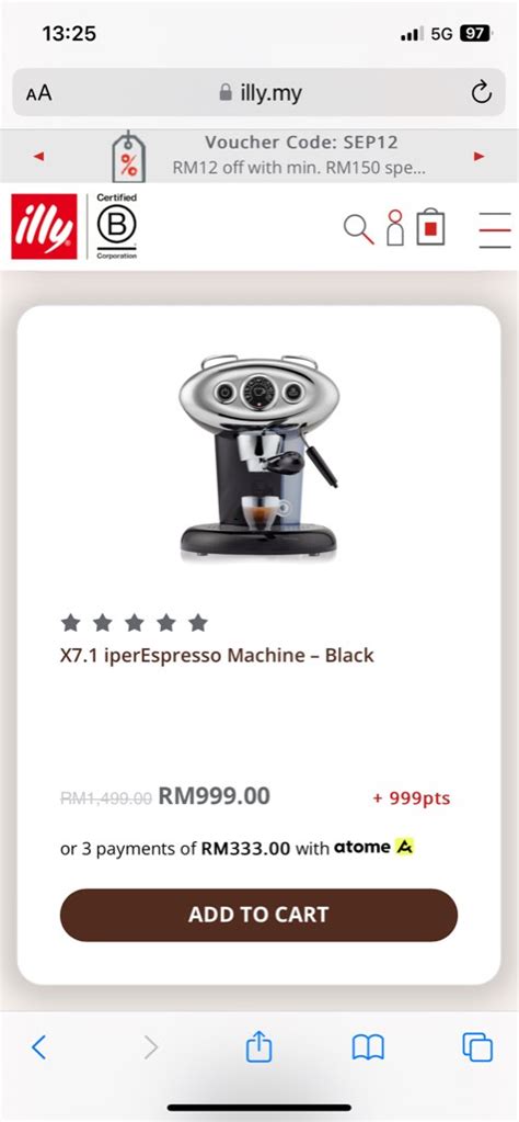 Illy Coffee Machine X7 1 Furniture And Home Living Kitchenware And Tableware Coffee And Tea