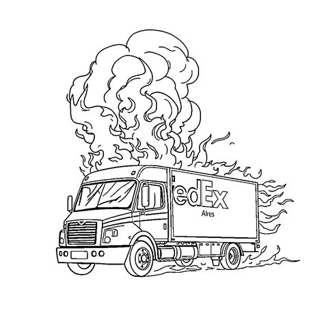 Best Fedex Truck Coloring Pages Free Printable Pdf