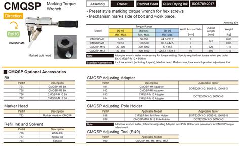 Ichiban Precision Sdn Bhd Tohnichi Tohnichi Marking Torque Wrench Marking Torque Wrench