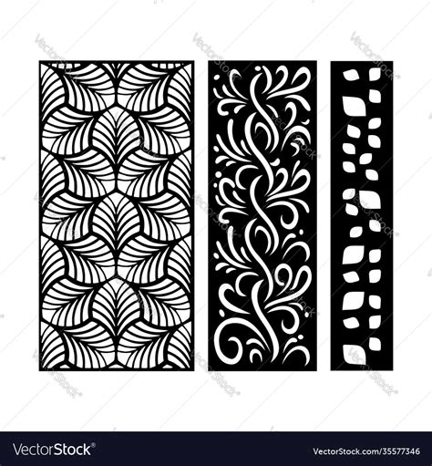 Laser Cutting Pattern Design Royalty Free Vector Image