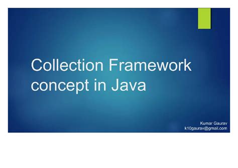 Collection Framework Slides Studocu