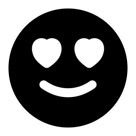Love Facial Expression Solid Icon Of Emoticon 21941667 Vector Art At