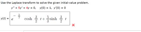 Solved Use The Laplace Transform To Solve The Given