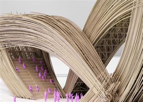 Lengths Of Bamboo Create The Giant Petals Of Pendas Blossom Gate