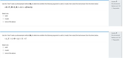 Solved Question 3 Use The Short Seek Counterexample Method