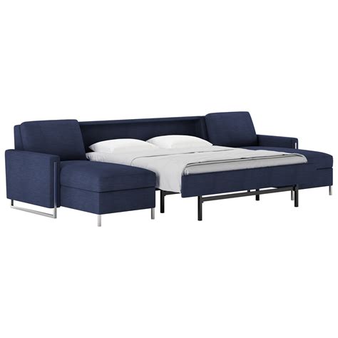 American Leather Sulley Three Piece Sectional Sofa With Queen Sleeper