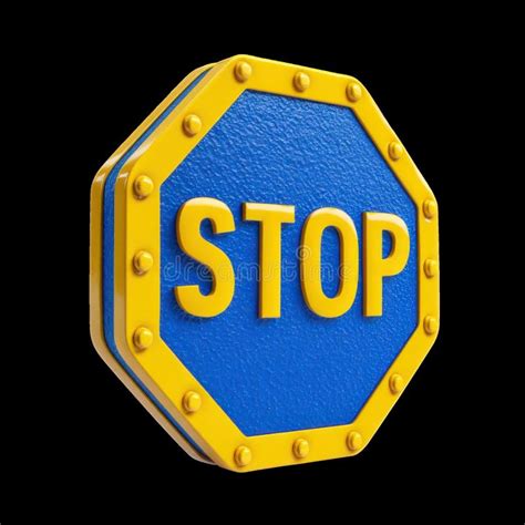 Yellow Stop Sign With An Arrow Stock Image Image Of Driving