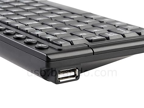 Usb Tiny Multimedia Keyboard With 2 Port Hub
