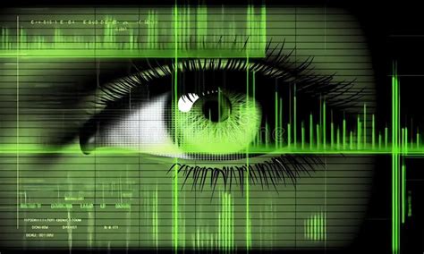Digital Eye Scanning With Data Visualization Stock Footage Video Of