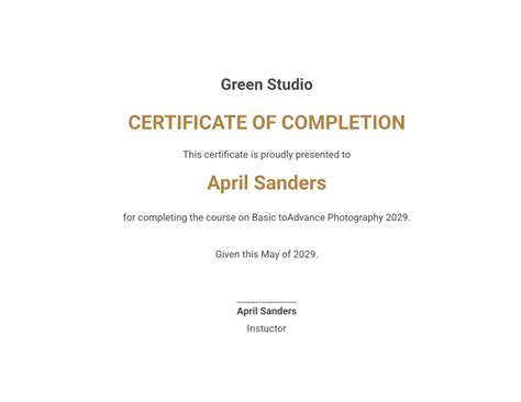 Free Photography Competition Certificate Template To Edit Online