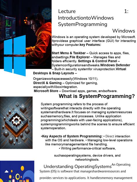 Lecture-1-Introduction To Windows-System-Programming | PDF | Kernel (Operating System) | 64 Bit ...