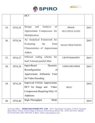 IEEE VLSI PROJECT TITLE PDF Computing Technology Computing