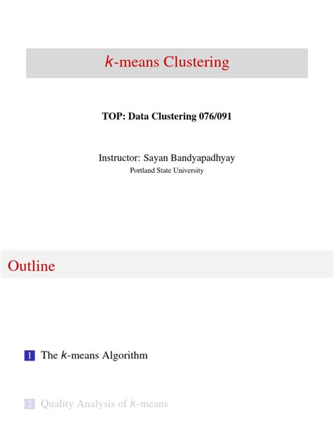 K Means Clustering Pdf Distance Cluster Analysis