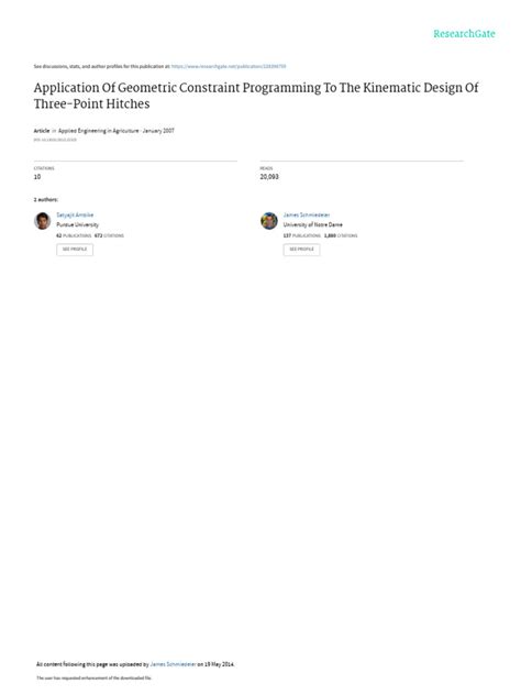 Application Of Geometric Constraint Programming To Pdf