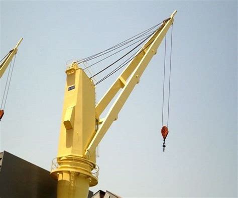 Yellow Electric Deck Crane For Construction Industrial Feature