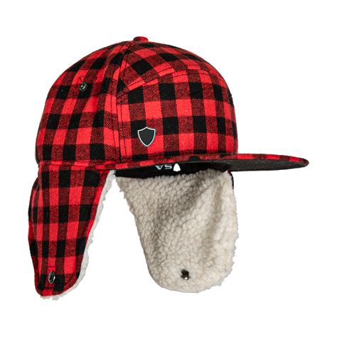 Billed Trapper Hat Lumberjack Red Alpha Defense Gear