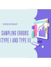 Understanding Sampling Errors Types Causes And Impact On Course Hero