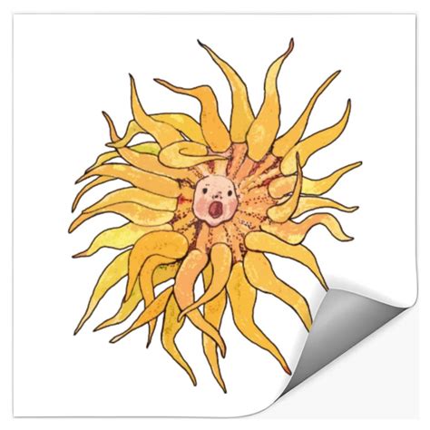 sea anemone actinia ocean underwater surreal art stickers sold by