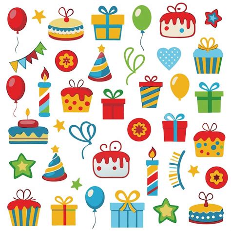 Happy Birthday Pattern Premium Ai Generated Vector