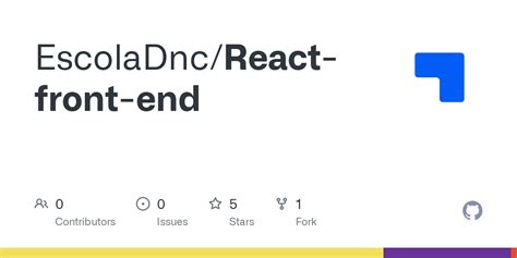 Github Escoladnc React Front End