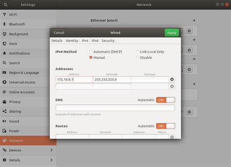 Network Configuration — Franka Interface 100 Documentation
