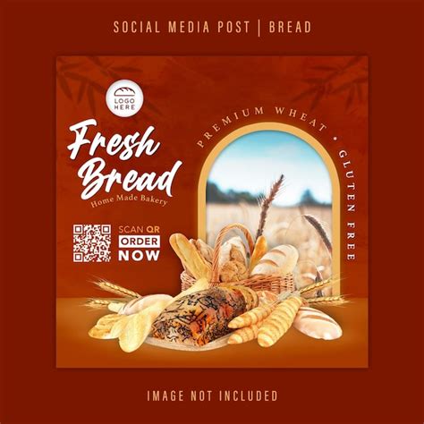Premium Psd Bread Bakery Promotion Banner Social Media Template