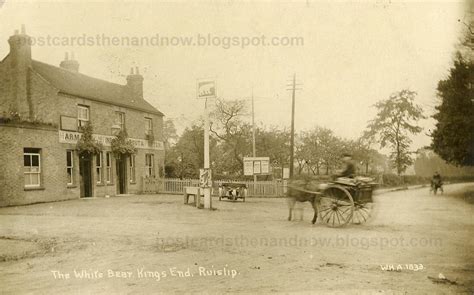 Postcards Then And Now Ruislip Middlesex The White Bear C1913