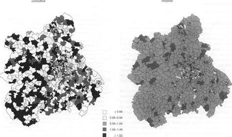 Age Sex And Deprivation Adjusted Relative Risks Of Brain And Central