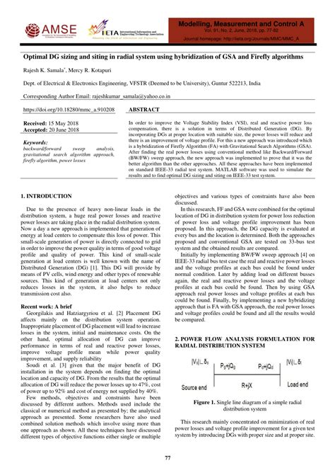Pdf Optimal Dg Sizing And Siting In Radial System Using Hybridization