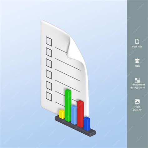 Premium Psd Data Analystic 3d Symbol
