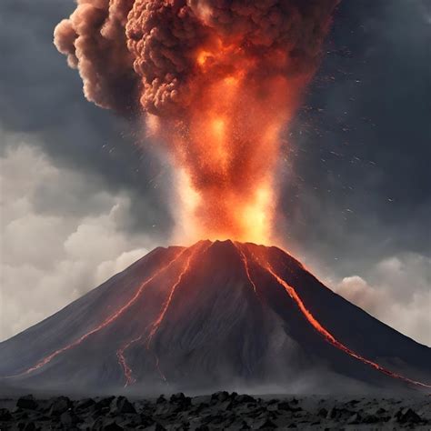 Premium Ai Image Picture Of A Huge Volcanic Explosion