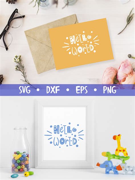 HELLO WORLD SVG CUT FILE By Milkimil TheHungryJPEG