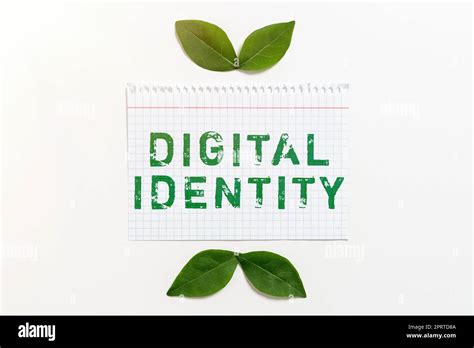 Text Showing Inspiration Digital Identityinformation On Entity Used By Computer To Represent