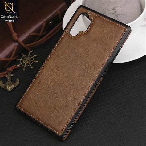 Samsung Galaxy Note 10 Plus Cover Brown Vintage Luxury Business St Ordernation