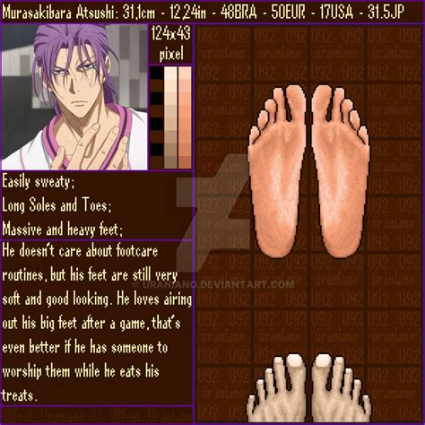 Kuroko No Basket Feet Chart Murasakibara Atsushi By Uraniano On Deviantart