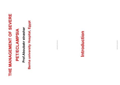 Protocol For Management Of Severe Pre Eclampsia Eclampsia Green Top Guideline 2010 Pdf