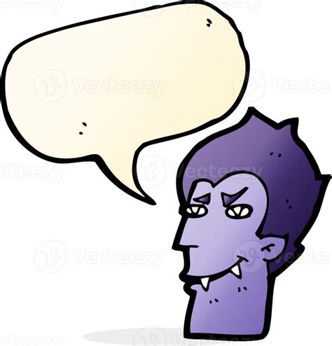 Cartoon Vampire Face With Speech Bubble 39925177 Png