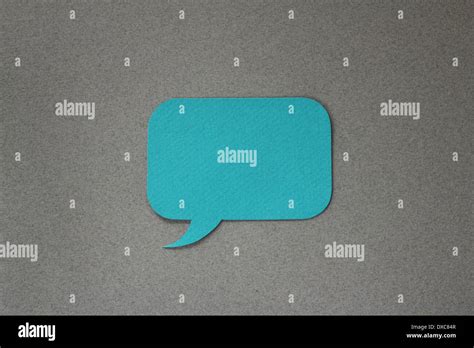 Blue Paper Dialog Box On Gray Background With Blank Empty Copy Space Stock Photo Alamy
