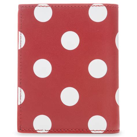 Comme Des Garcons Polka Dots Wallet Red Feature