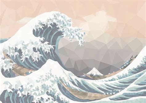 Geometric Wave Art Print For Sale By Koheydesign Wave Art
